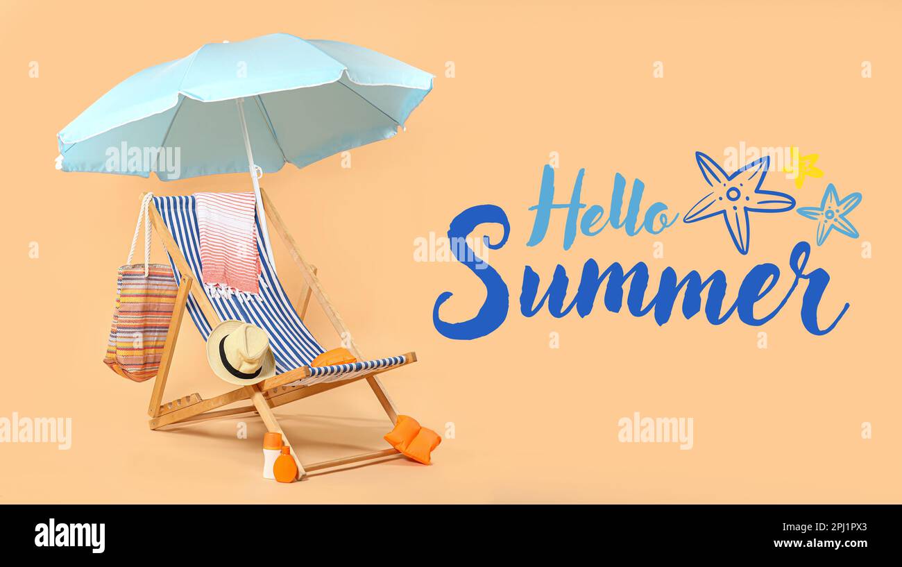 Hello summer clip art hi-res stock photography and images - Alamy