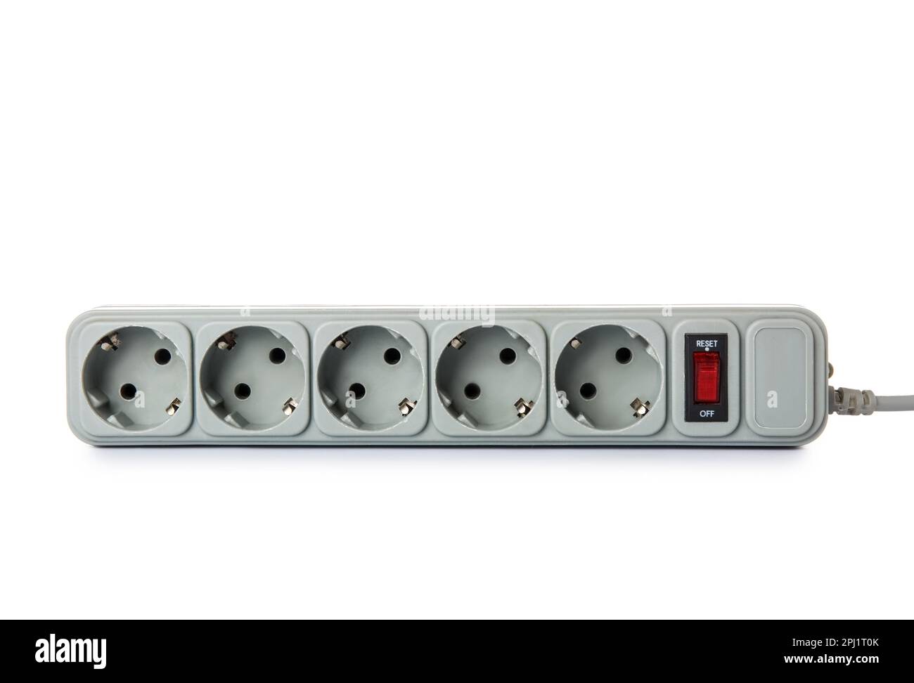 Electric extension cord isolated on white background Stock Photo - Alamy