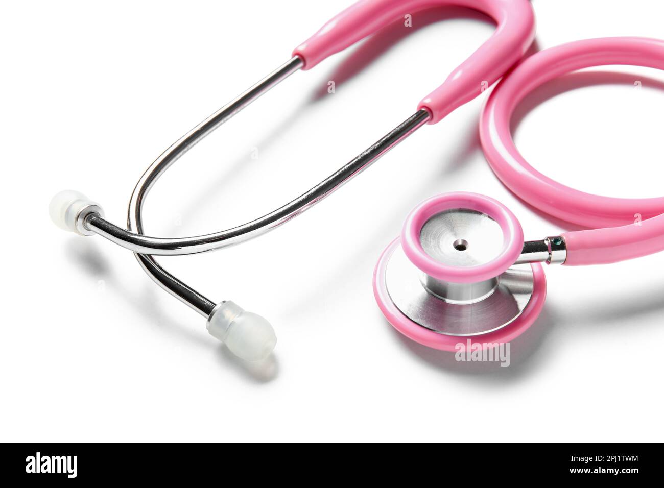 Modern stethoscope on white background Stock Photo - Alamy