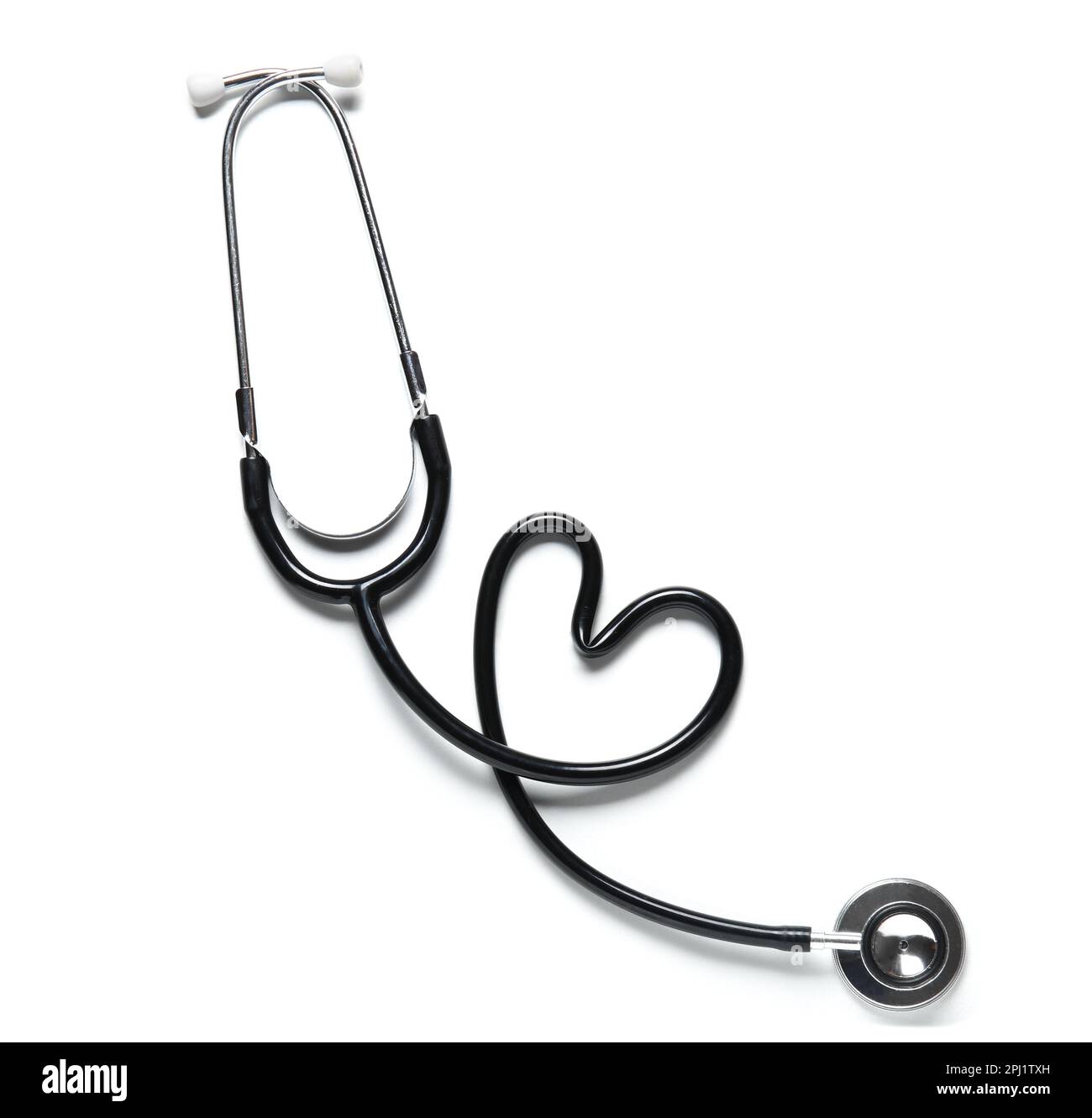 Modern stethoscope isolated on white Stock Photo - Alamy