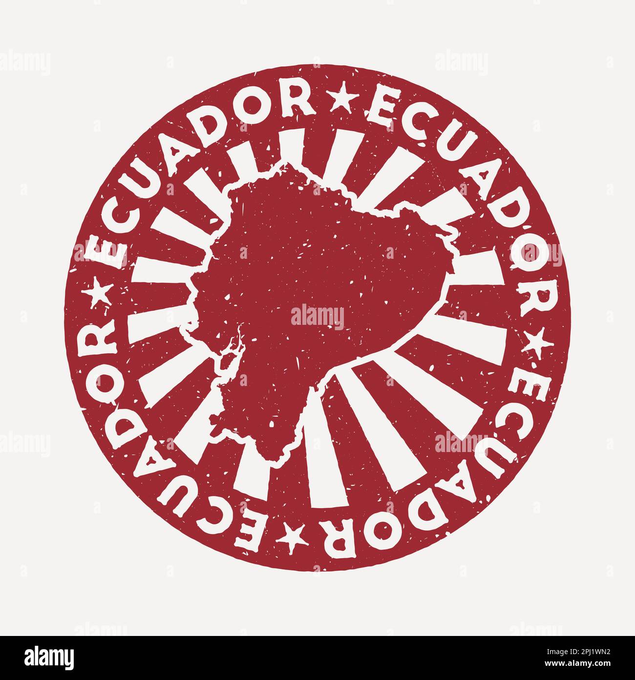 Ecuador stamp. Travel red rubber stamp with the map of the country ...