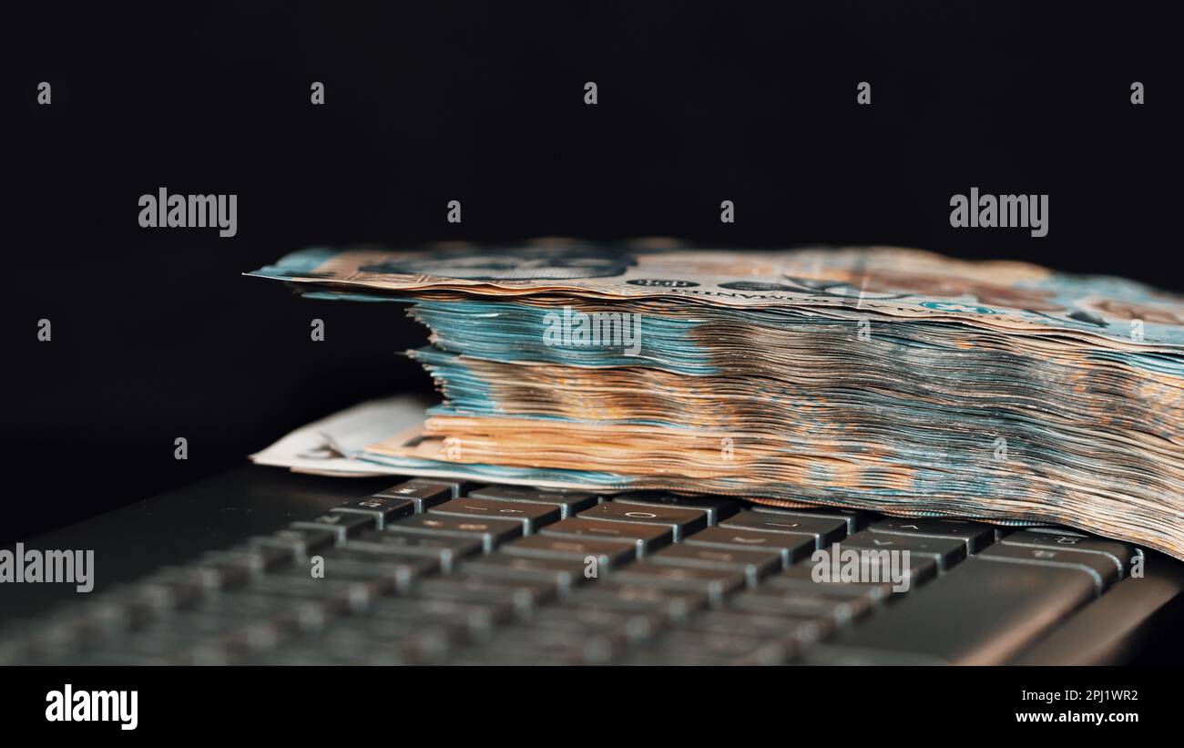 Romanian LEI Currency Banknote. RON Money European Currency Stock Photo ...