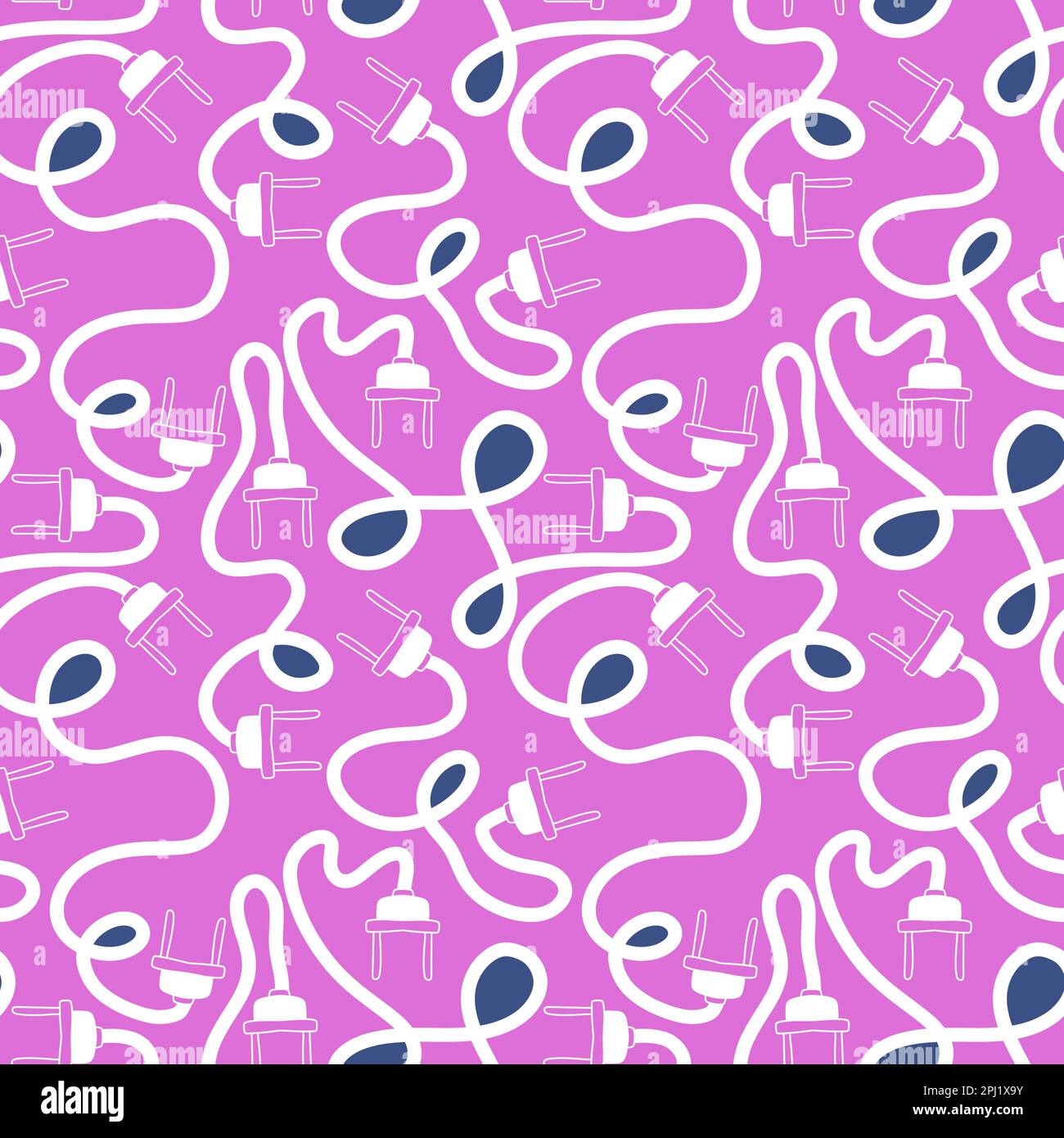 Cartoon plugs seamless electric pattern for wrapping paper and kids ...