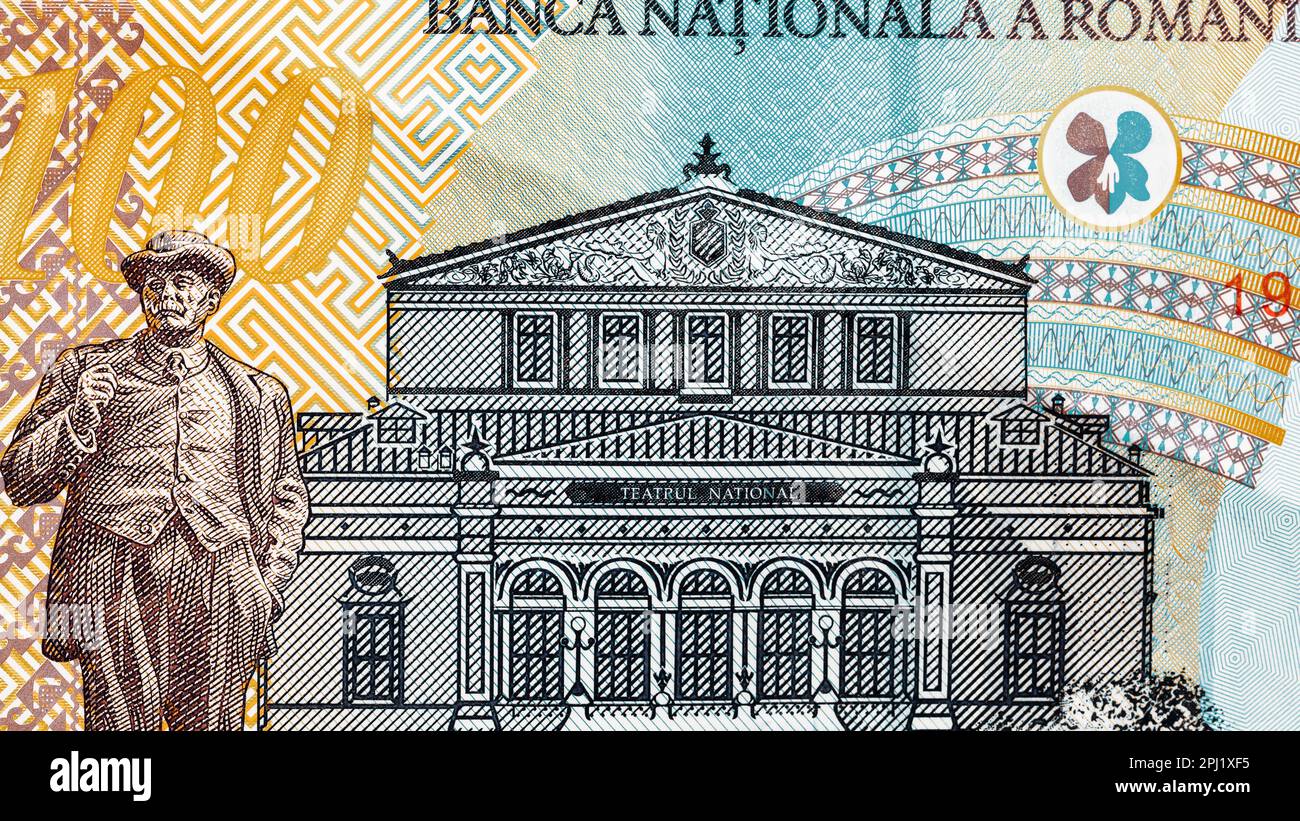 Romanian LEI Currency Banknote. RON Money European Currency Stock Photo ...