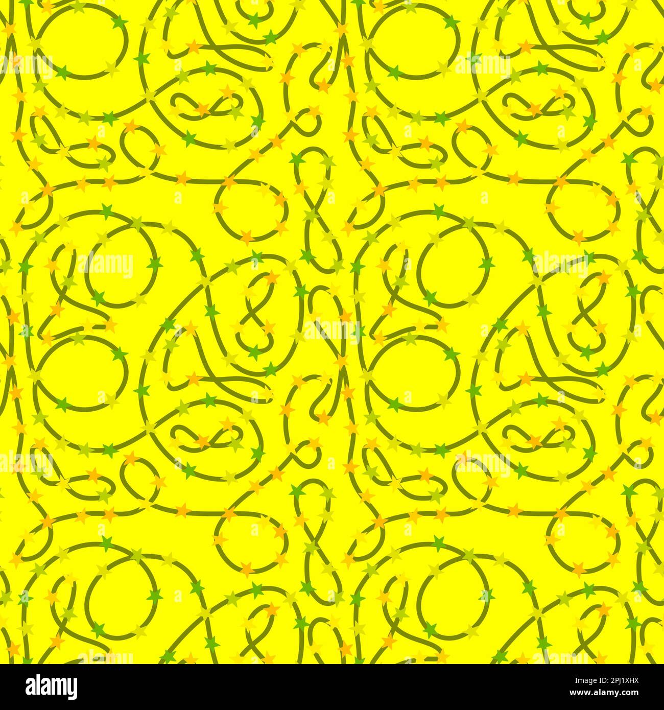 Abstract stripes seamless stars and ribbons pattern for festive ...