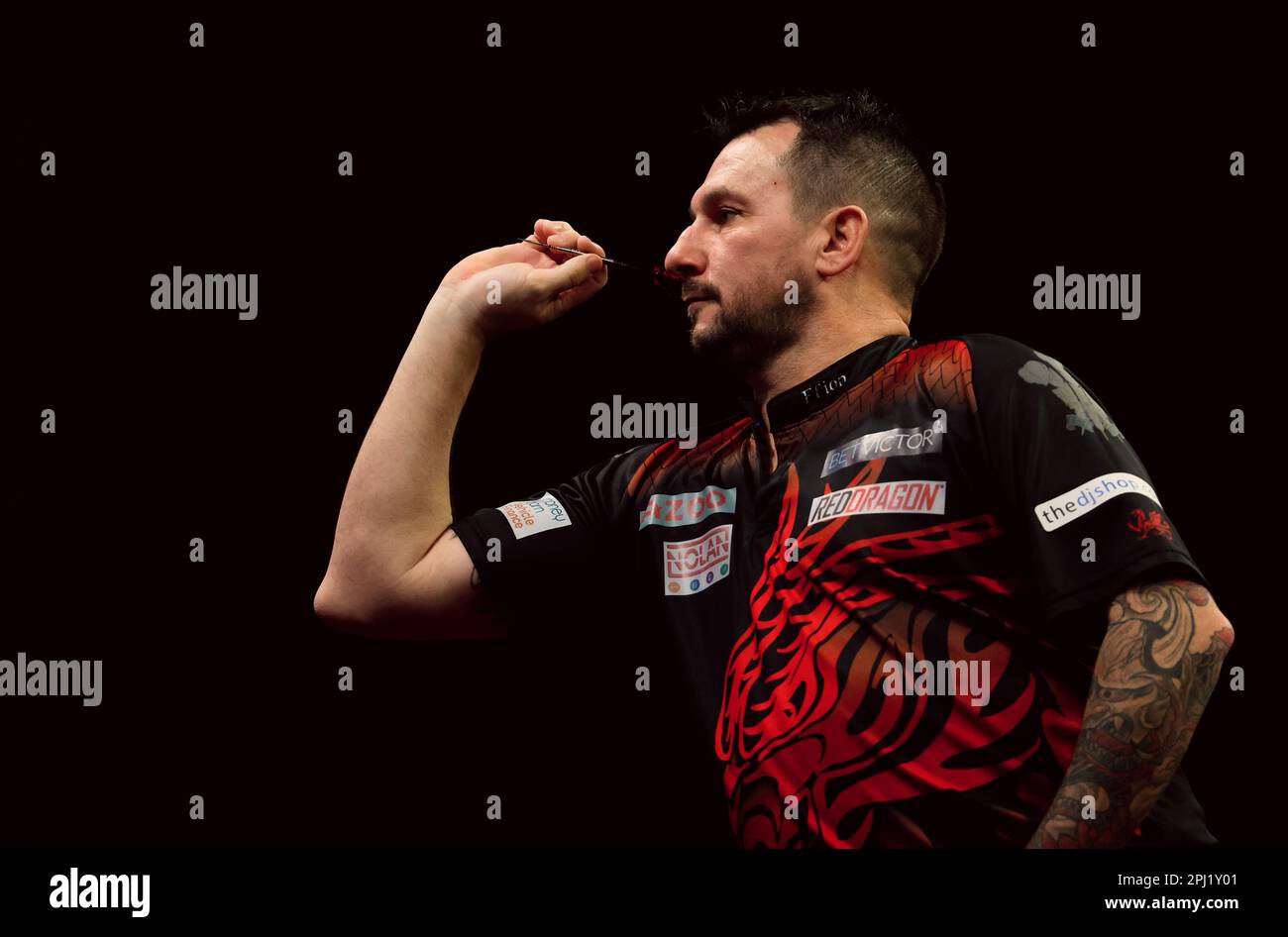 Berlin, Germany. 30th Mar, 2023. Darts: Premiere League, 9. league day ...