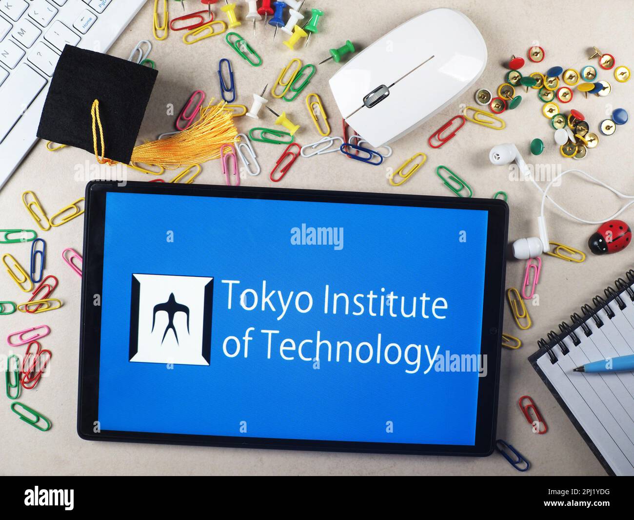 In this photo illustration, a Tokyo Institute of Technology (Tokyo Tech) logo seen displayed on ...
