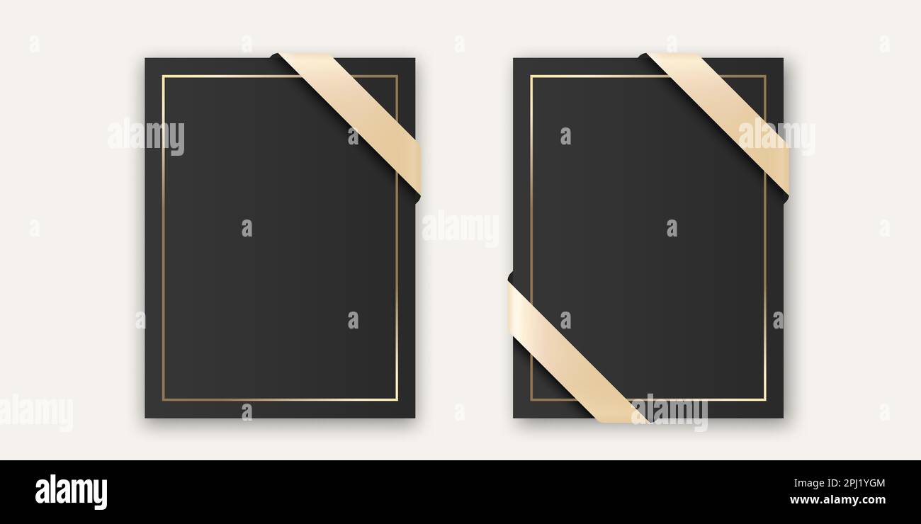 Vector Vertical A4, A5 Blank Black Card. Booklet, Postcard, Greting Card Design Template for ...