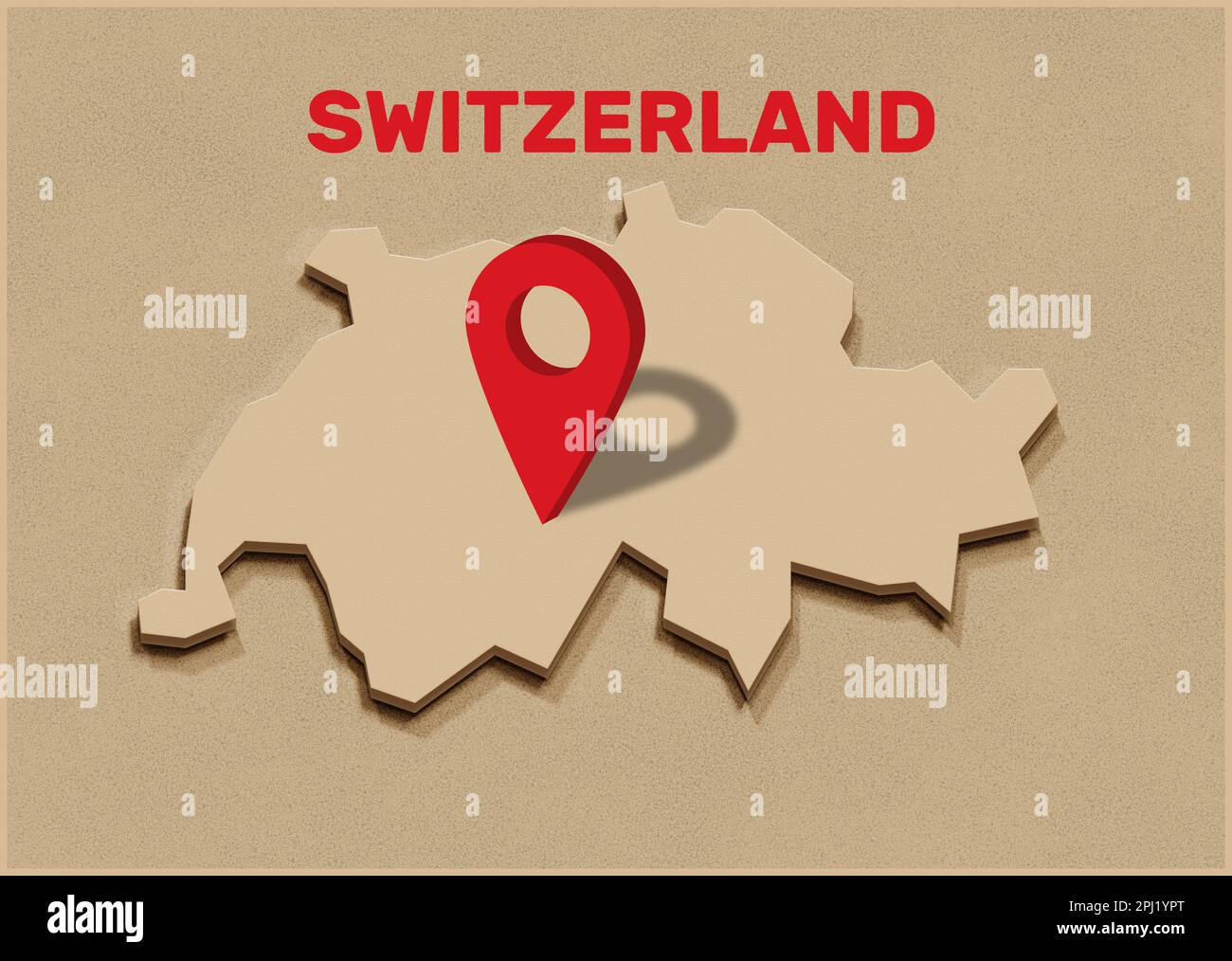 Switzerland map shape travel hi-res stock photography and images - Alamy