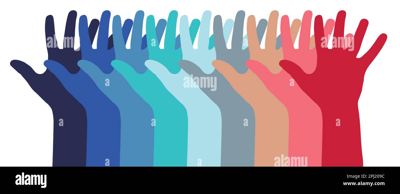 Inclusion diversity hands Stock Vector Images - Alamy
