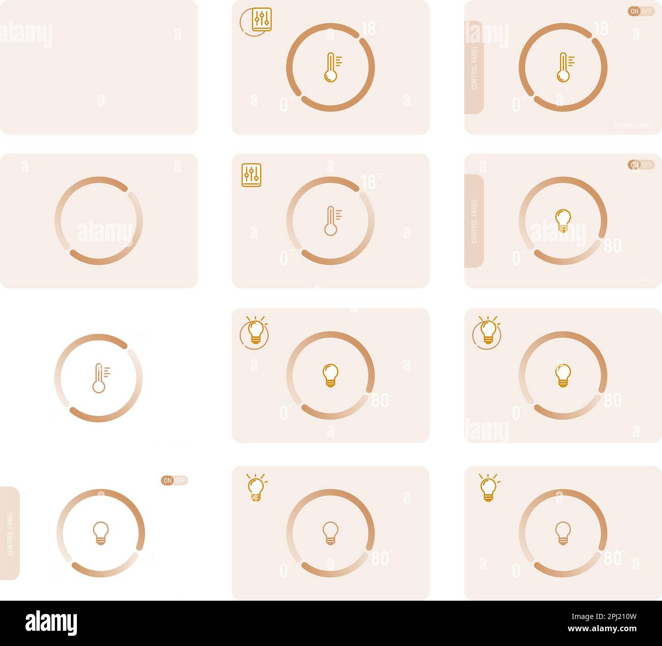 Smart home concept control panel template ilustration Stock Photo - Alamy