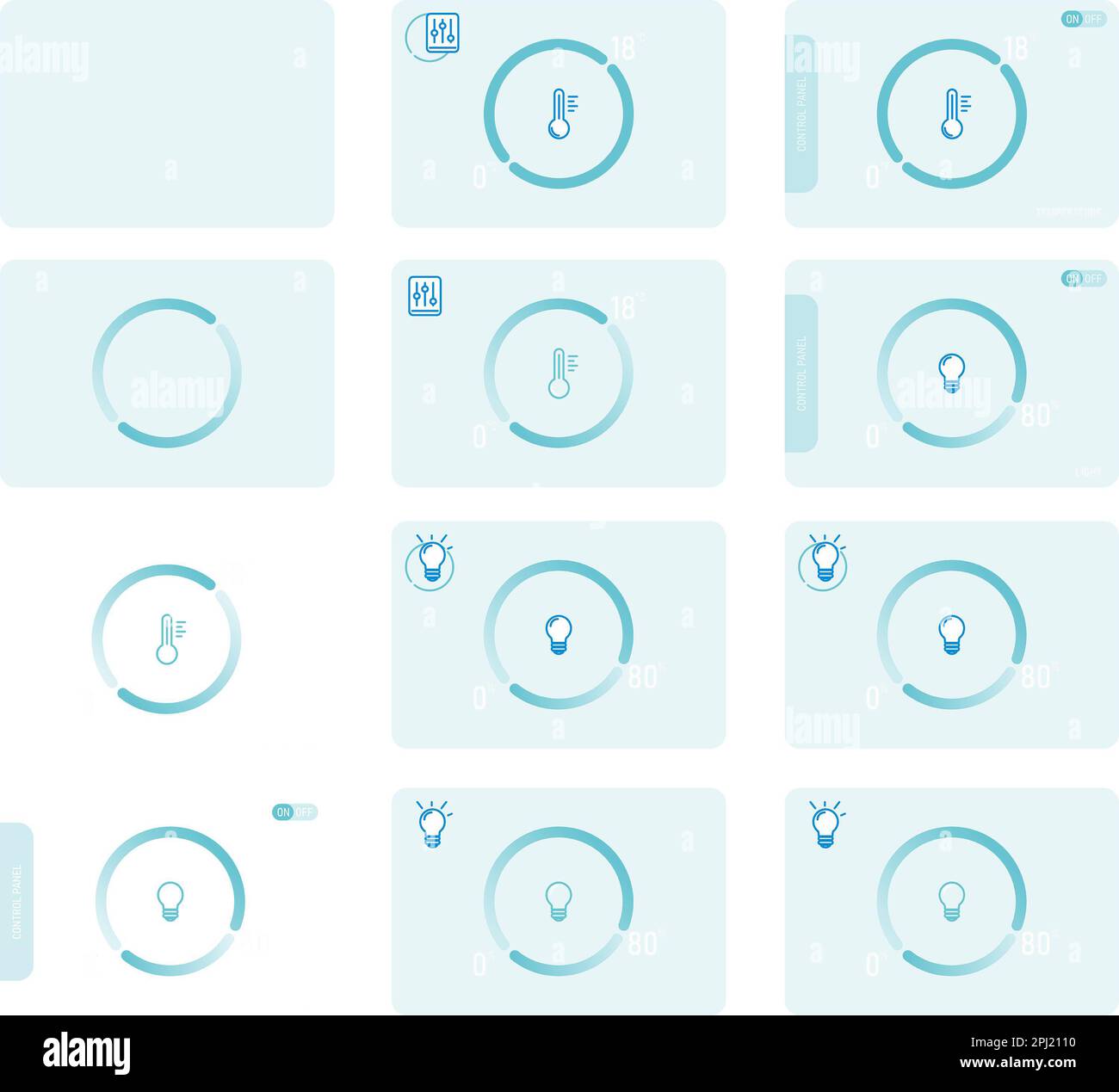 Smart home concept control panel template ilustration Stock Photo - Alamy