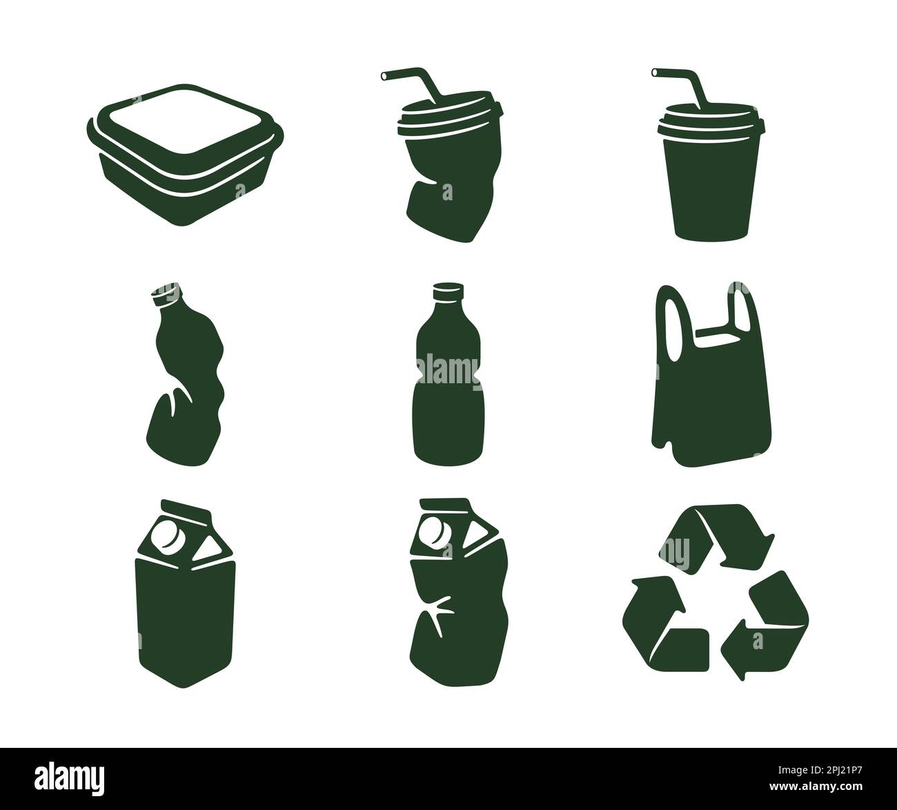 Set of vector icons, recycling, environment, ecology and environmental ...