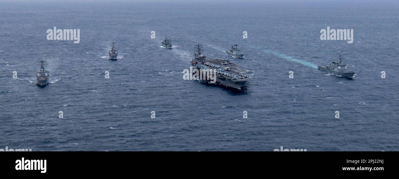 230327-N-KU796-1019 (March 27, 2023) The aircraft carrier USS Nimitz ...