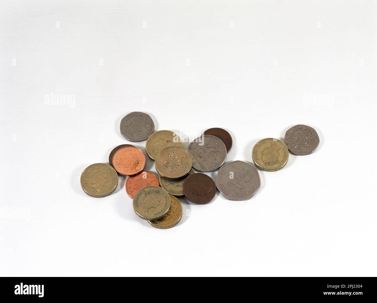 English Money - Coins including old One Pound Coins now Withdrawn Stock ...