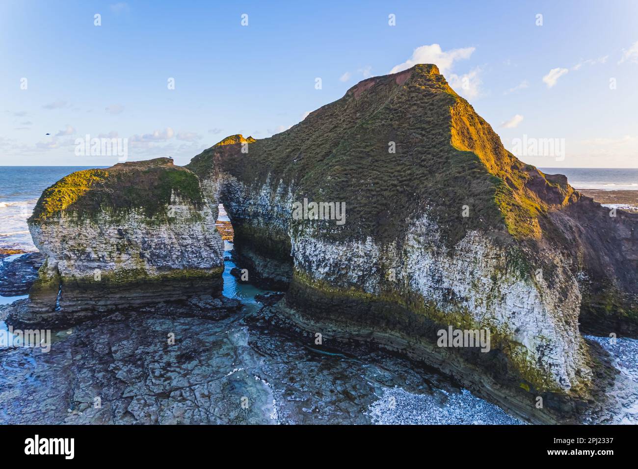 Flamborough head north landing drone hi-res stock photography and ...