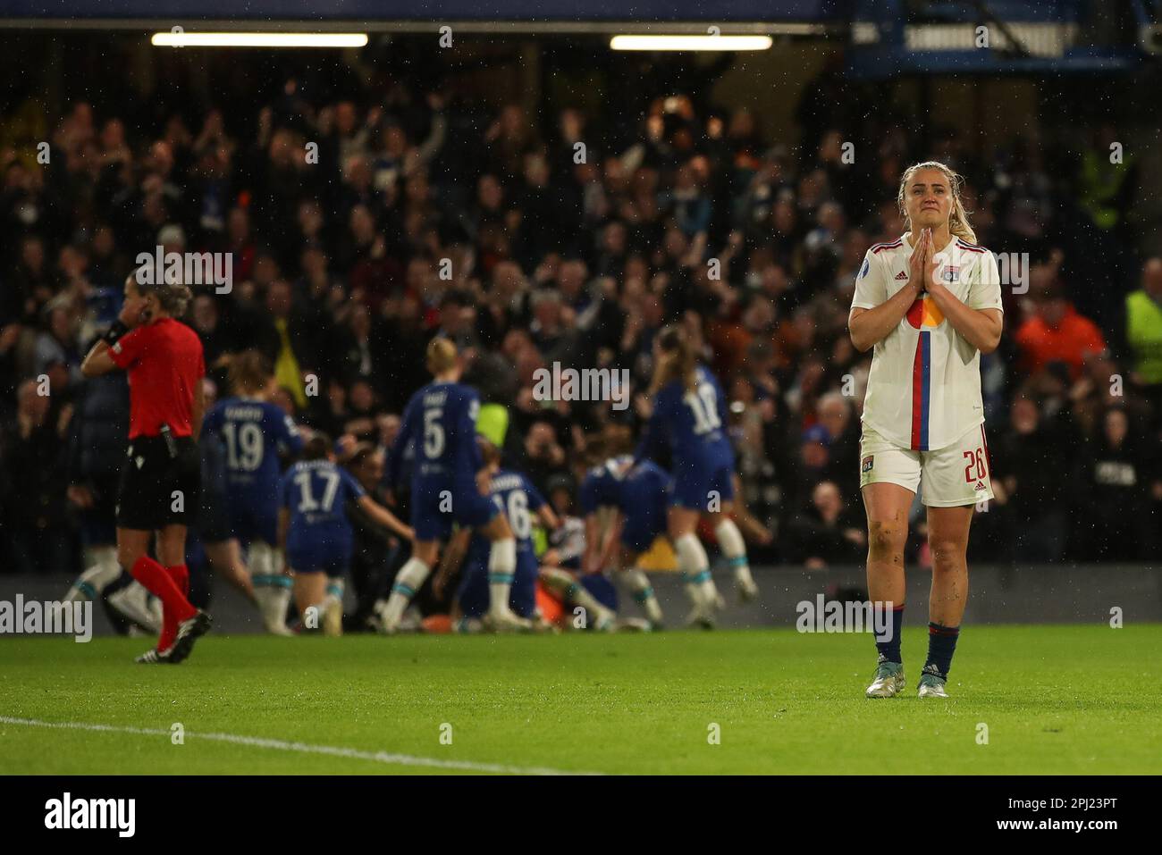 London, UK. 30th Mar, 2023. Lindsey Horan of Lyon Feminines is ...