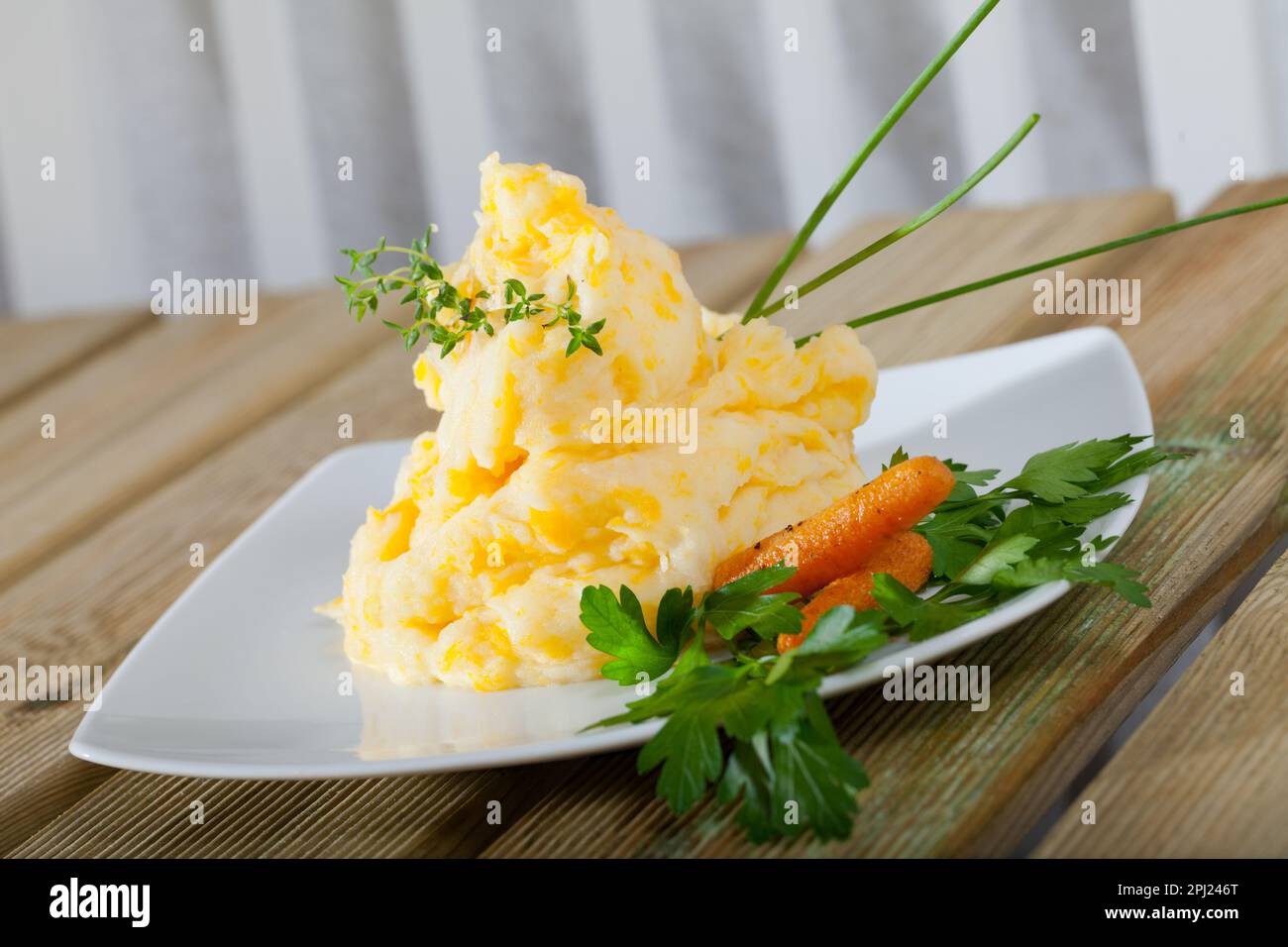 Traditional dish of Scottish cuisine - Clapshot served with baked ...