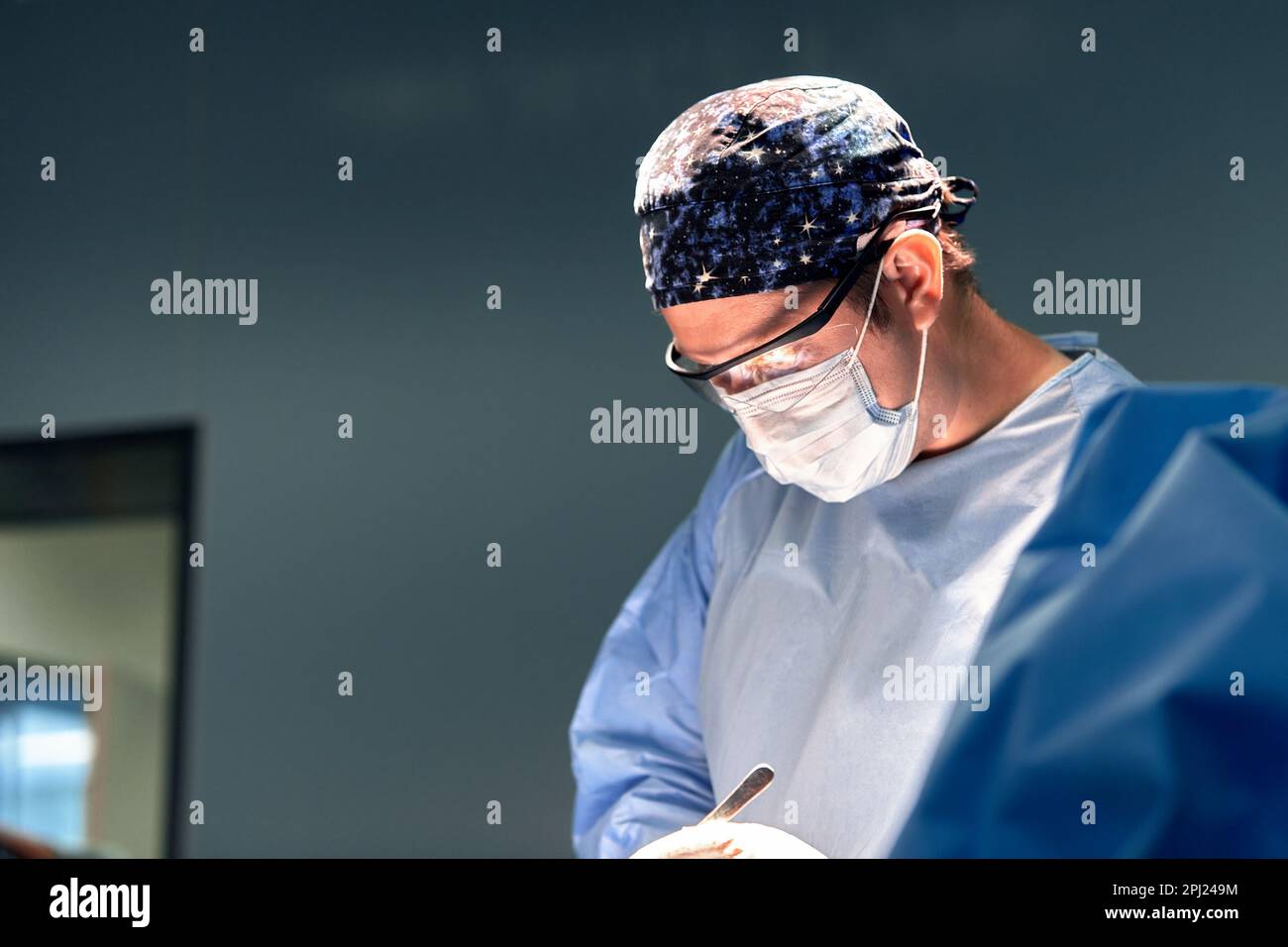 Modern equipment in operating room. Team surgeon at work in operating ...