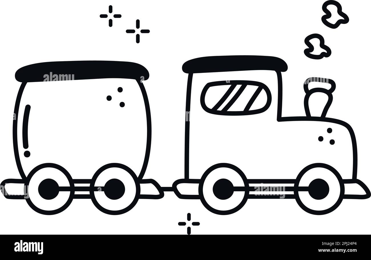 hand drawn train illustration Stock Vector Image & Art - Alamy