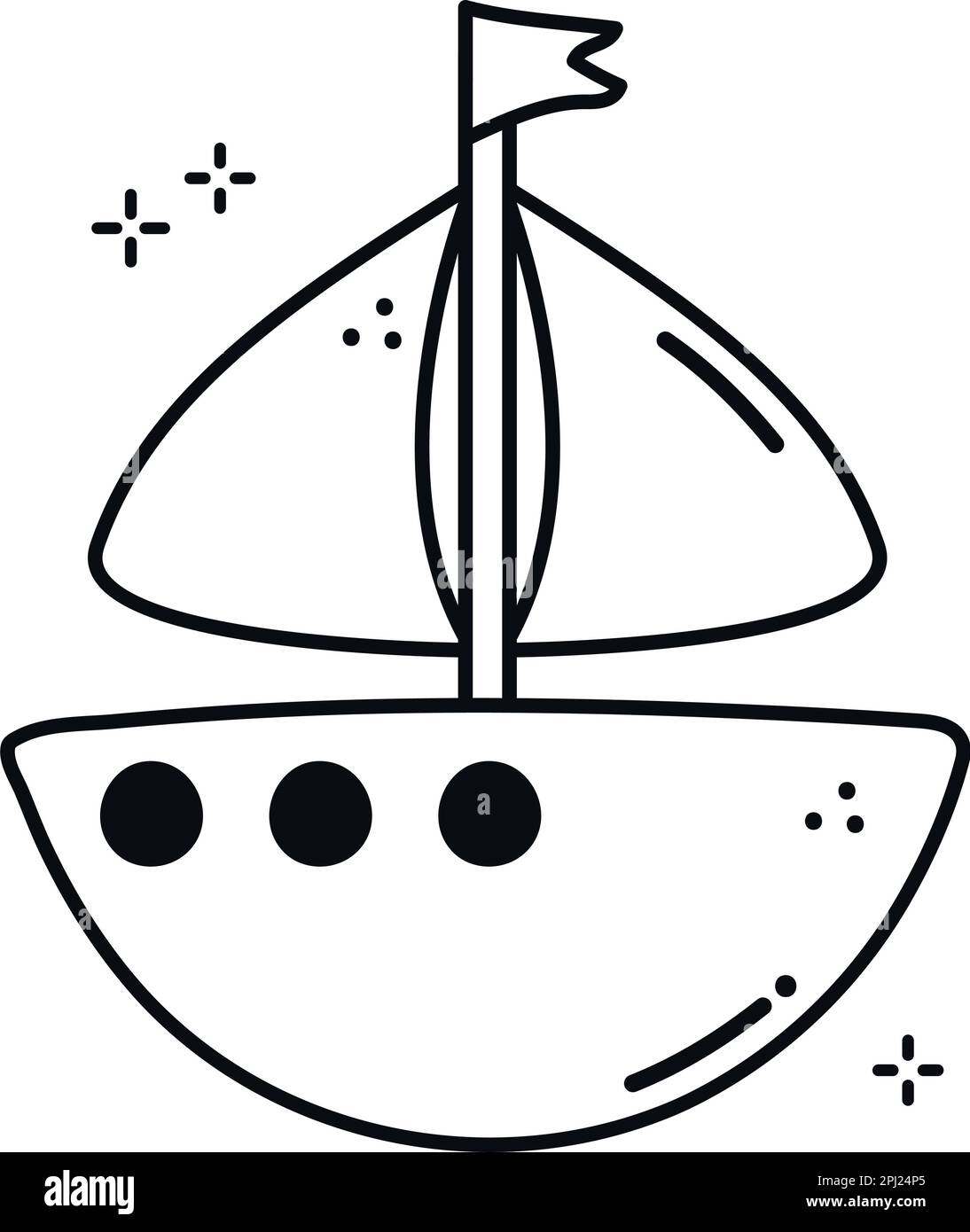 hand drawn boat Stock Vector Image & Art - Alamy