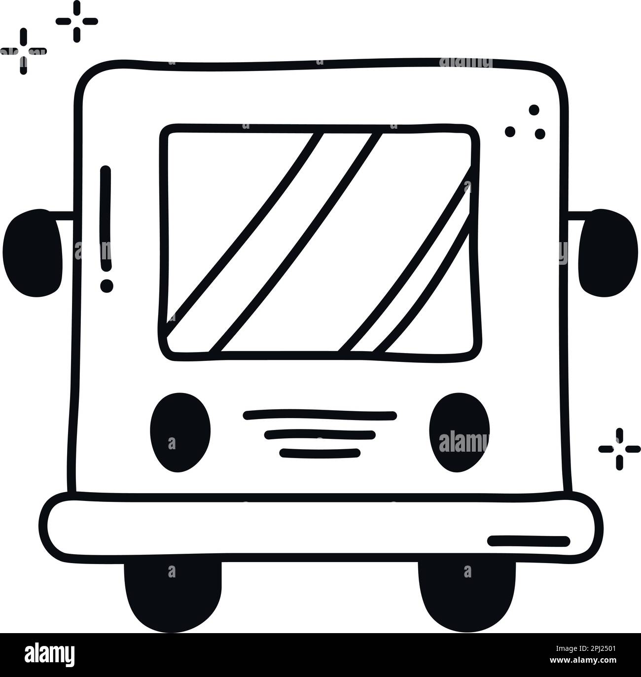 hand drawn front bus Stock Vector Image & Art - Alamy