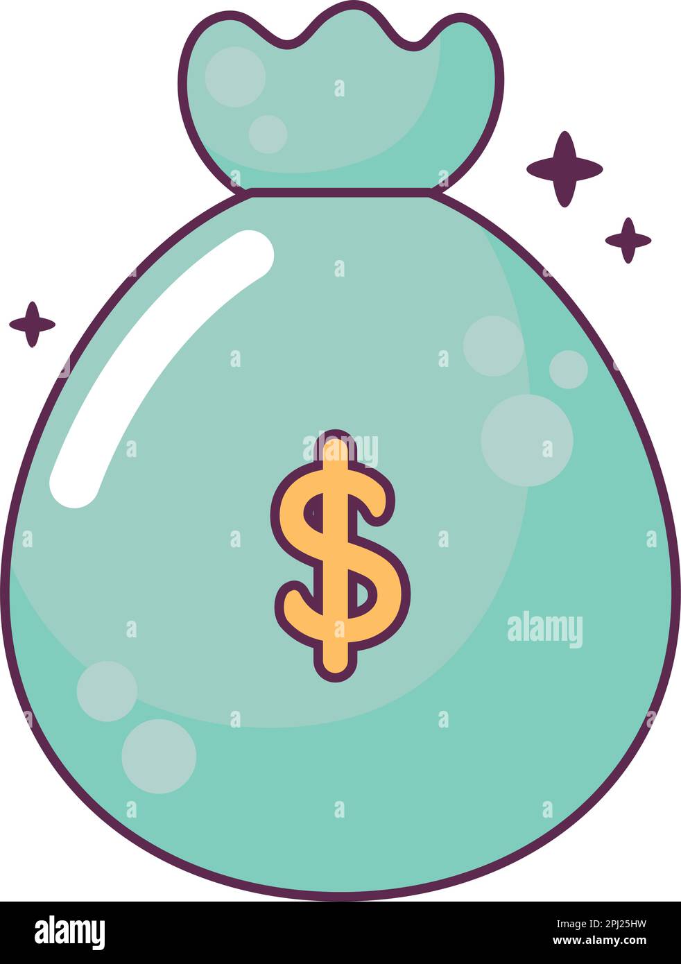 cute money bag Stock Vector Image & Art - Alamy
