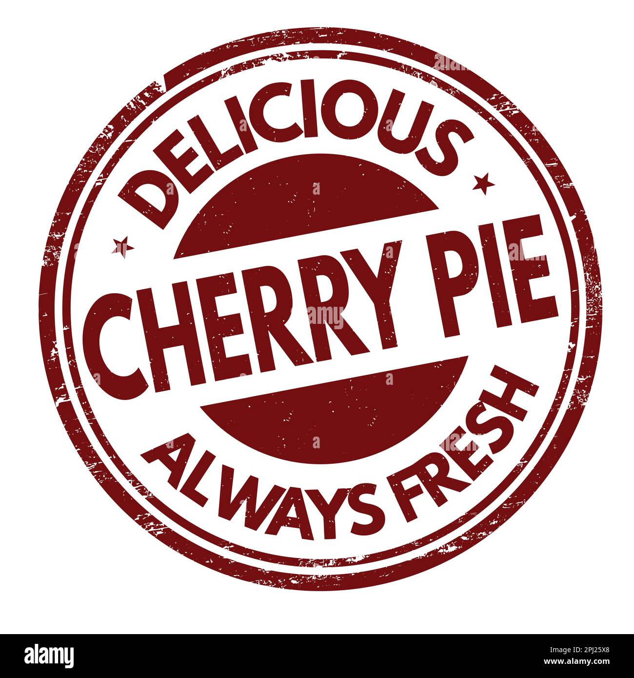 Cherry pie grunge rubber stamp on white background, vector illustration ...