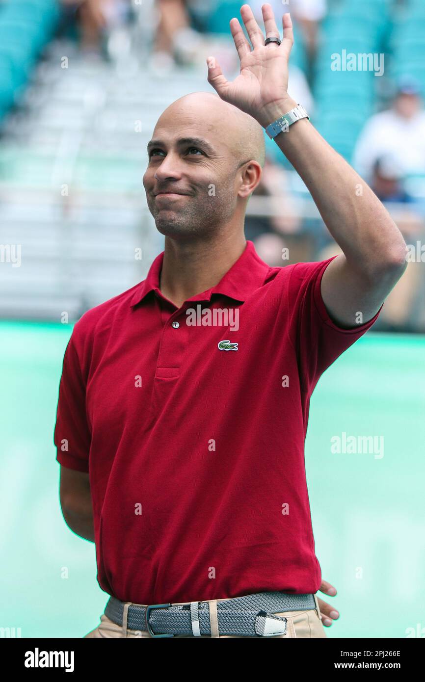 Miami Gardens, Florida, USA. 30th Mar, 2023. James Blake on the court ...