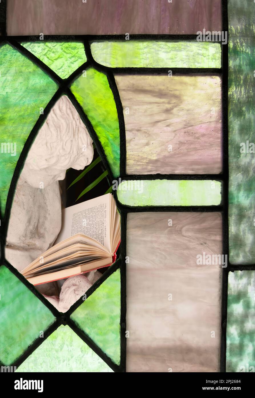 See classic style education & reading from a book with boy image statue ...