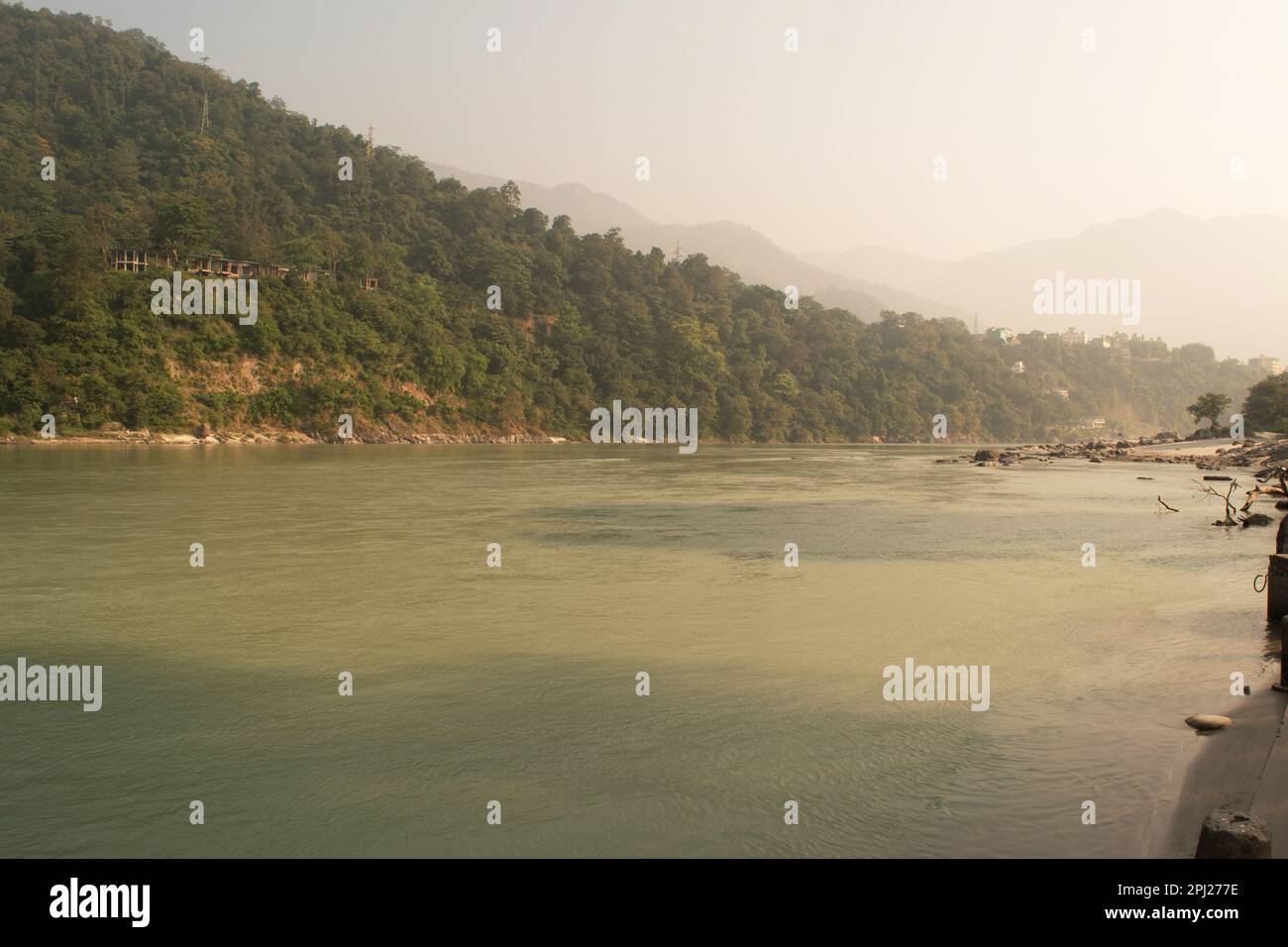 Scenic view of ganga river at rishikesh Stock Photo - Alamy
