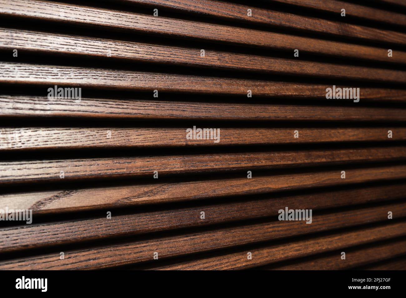 Dark horizontal wooden blinds close-up texture Stock Photo - Alamy
