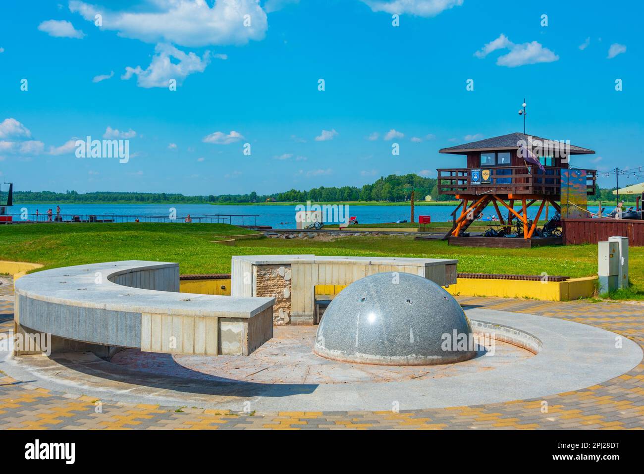 VГµru, Estonia, June 27, 2022: Summer day at Tamula beach at VГµru in ...