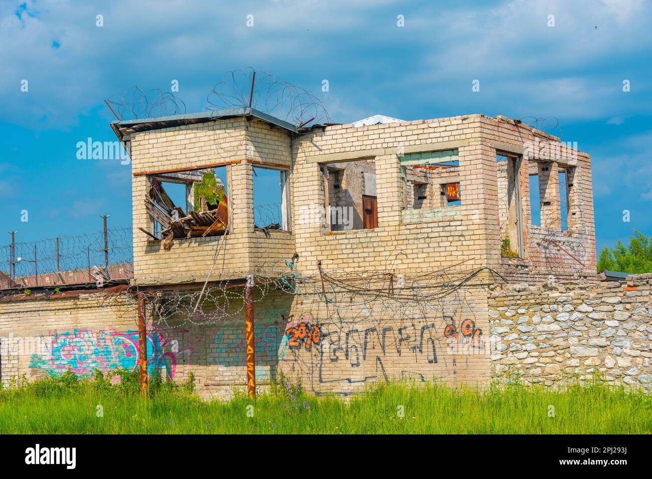 Rummu, Estonia, June 30, 2022: Old prison at Rummu quarry in Estonia ...