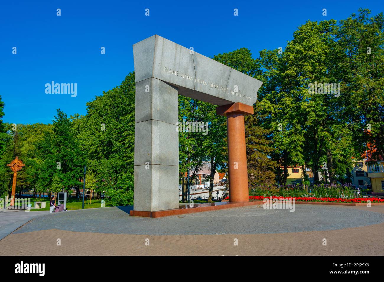 Klaipeda, Lithuania, July 4, 2022: Monument to the United Lithuania in ...
