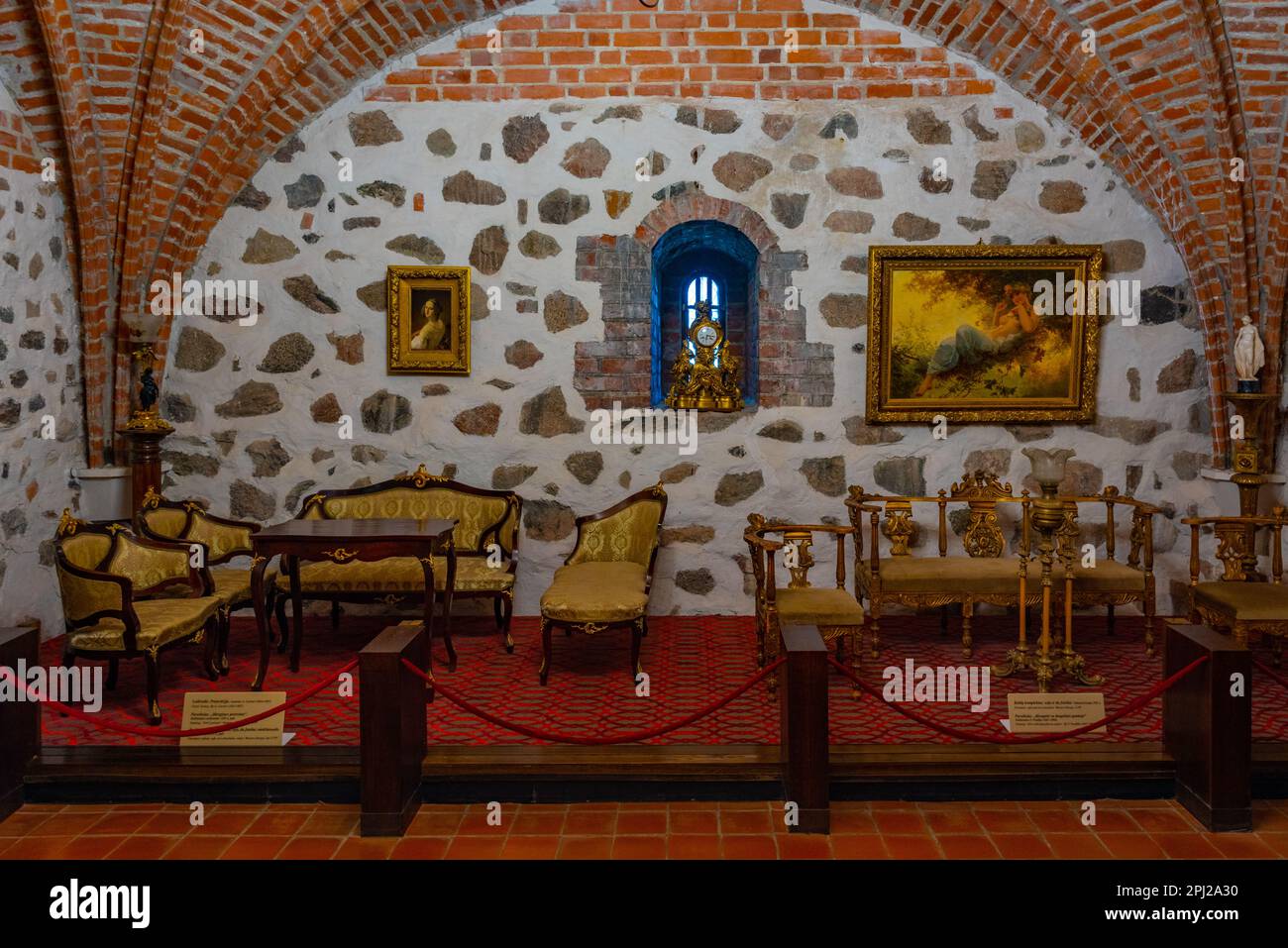 Trakai, Lithuania, July 5, 2022: Interior of Trakai castle in Lithuania ...