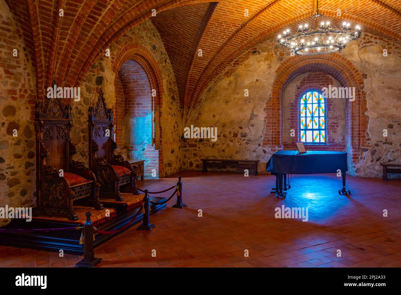 Trakai, Lithuania, July 5, 2022: Interior of Trakai castle in Lithuania ...