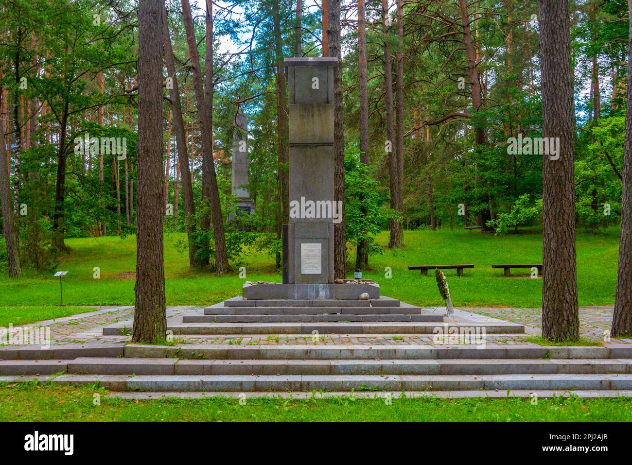 Paneriai, Lithuania, July 7, 2022: Memorial to the victims of Ponary ...