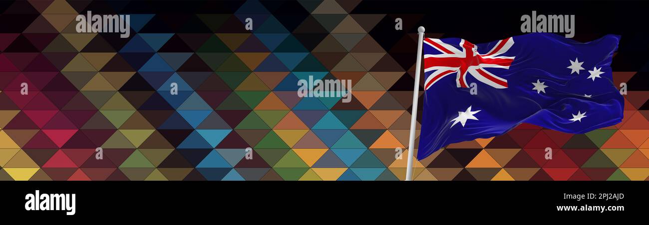 Large Australia flag waving in the wind Stock Photo - Alamy