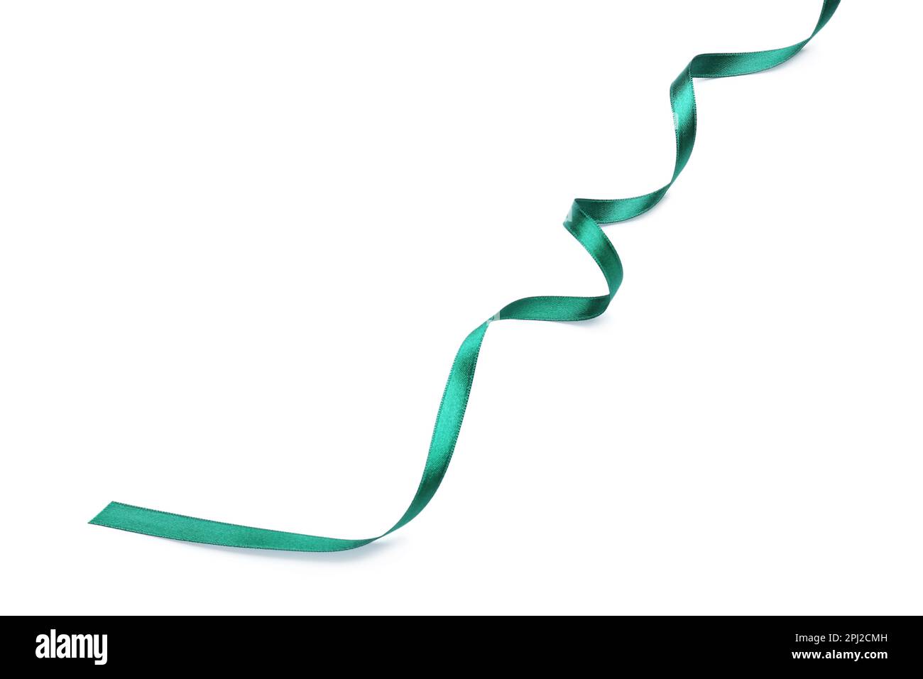 Beautiful ribbon isolated on white, top view Stock Photo - Alamy