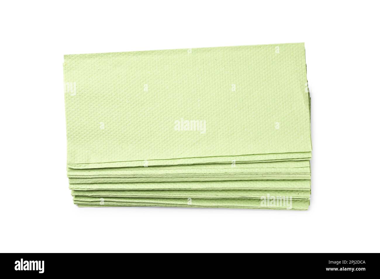 Green paper towels on white background, top view Stock Photo - Alamy