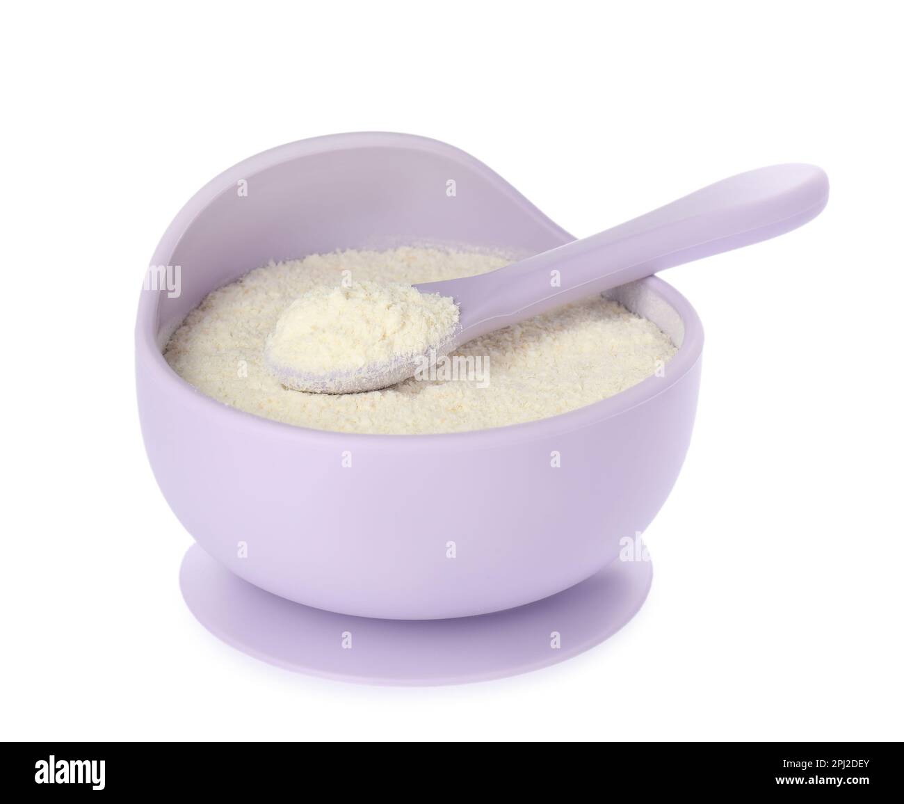 Dry healthy baby food in bowl on white background Stock Photo - Alamy