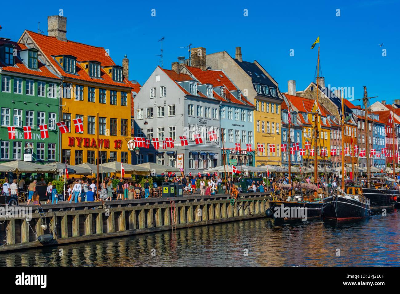 Copenhagen, Denmark, June 23, 2022: View of old Nyhavn port in the ...