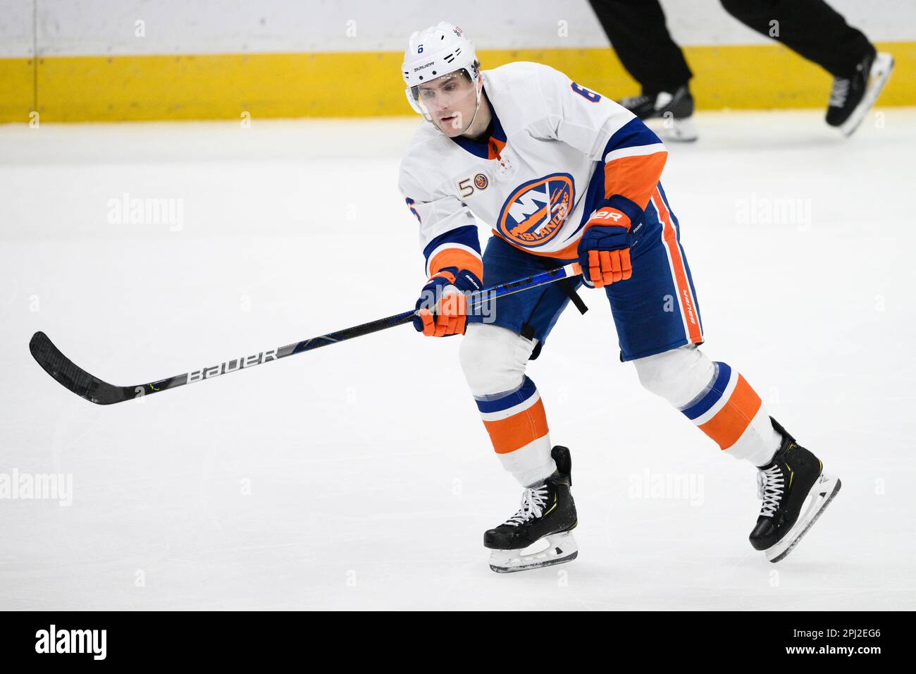 New York Islanders defenseman Ryan Pulock (6) in action during the ...
