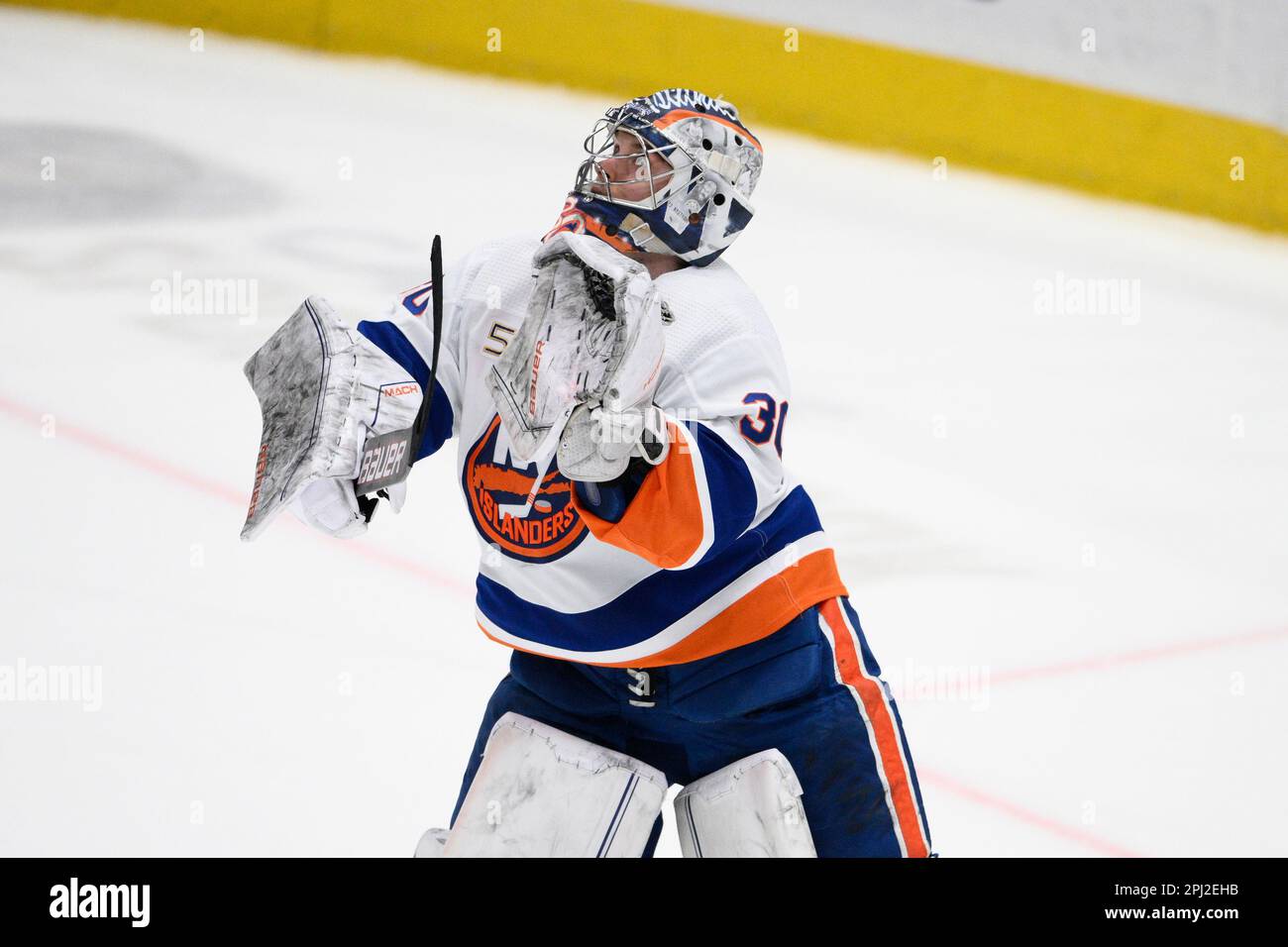 New York Islanders goaltender Ilya Sorokin (30) in action during the ...
