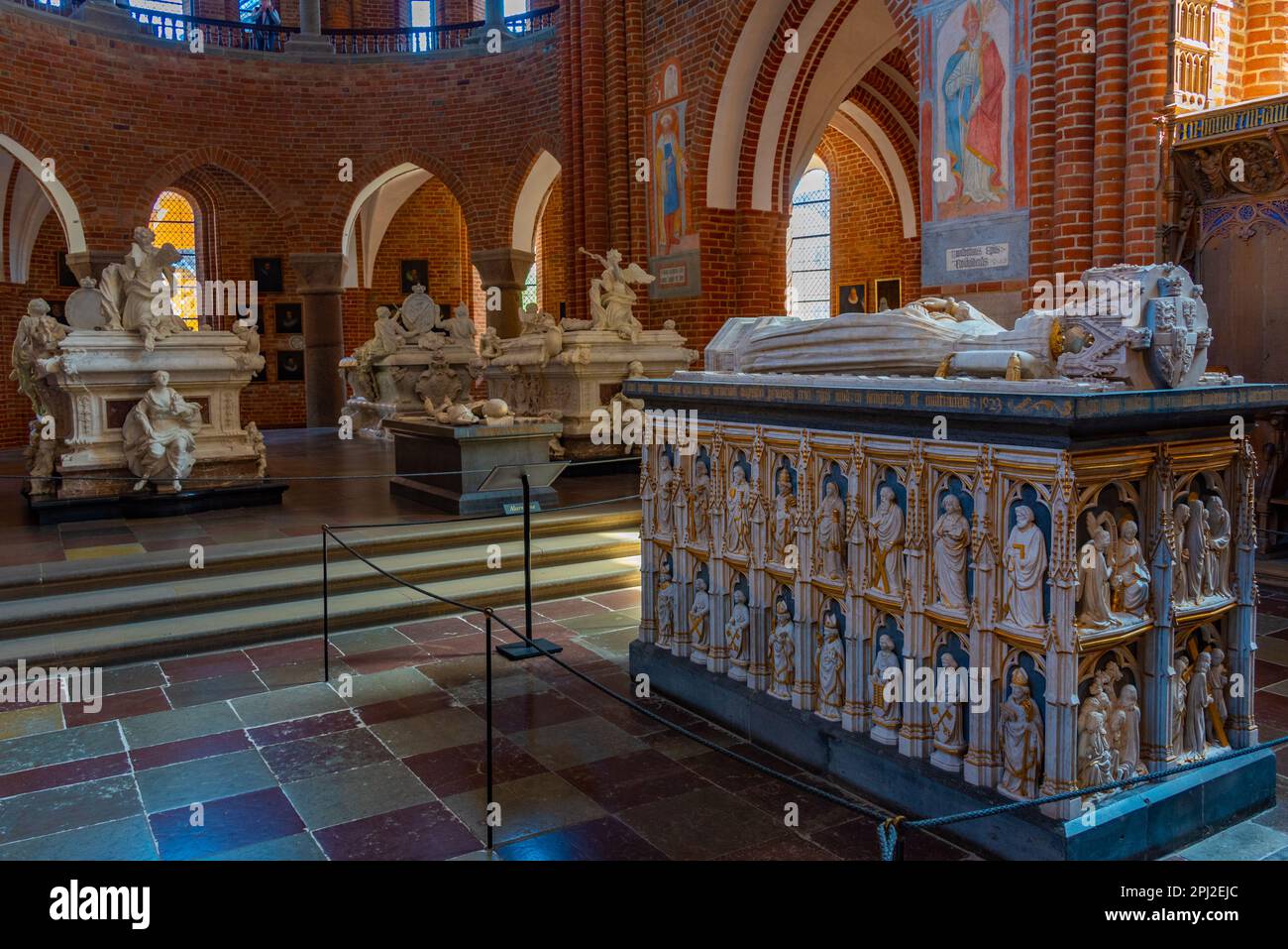 Roskilde, Denmark, June 23, 2022: Royal tombs inside of the Roskilde ...