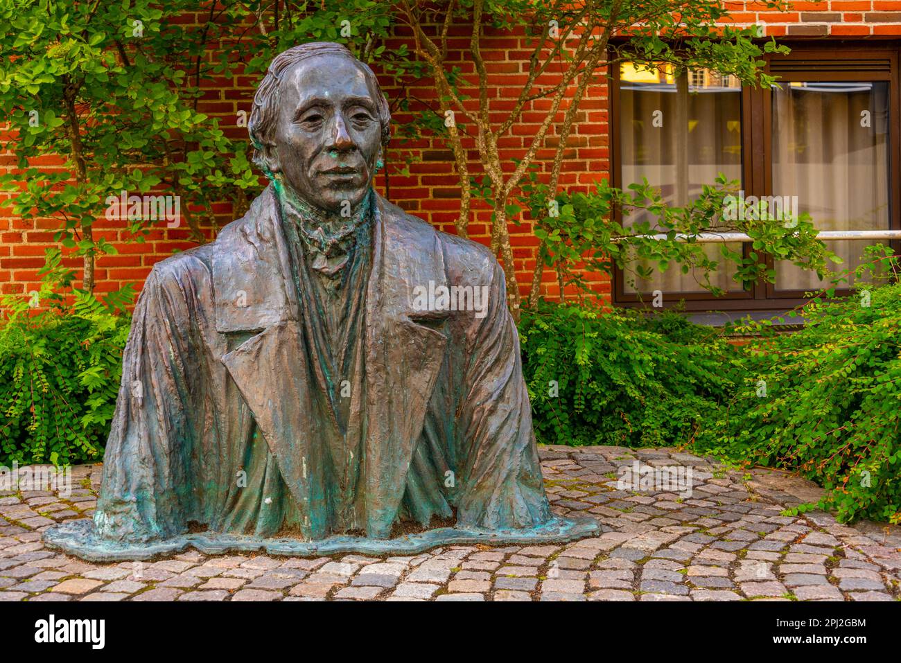 Odense, Denmark, June 19, 2022: Statue of Hans Christian Andersen in ...