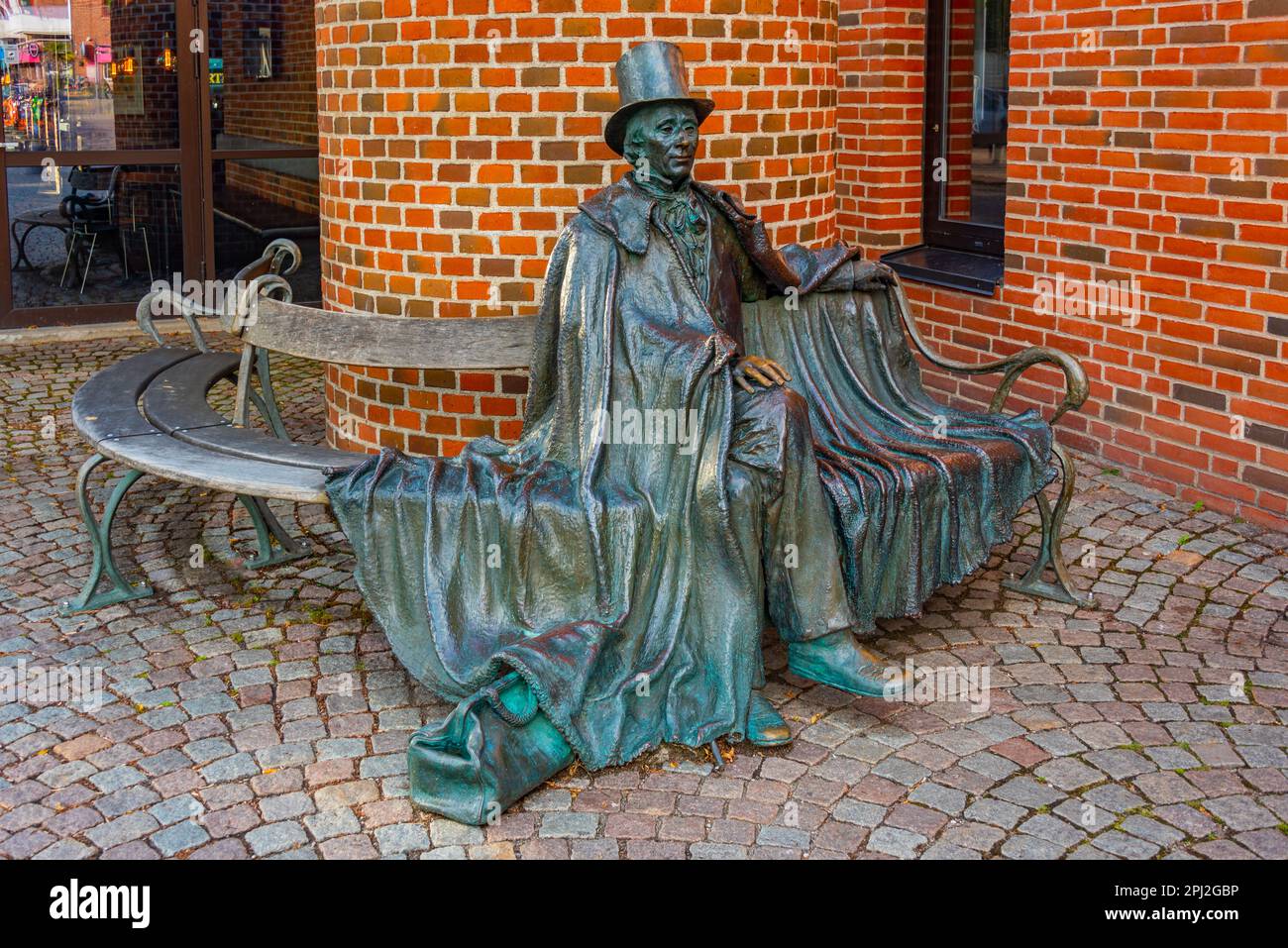 Odense, Denmark, June 19, 2022: Statue of Hans Christian Andersen in ...