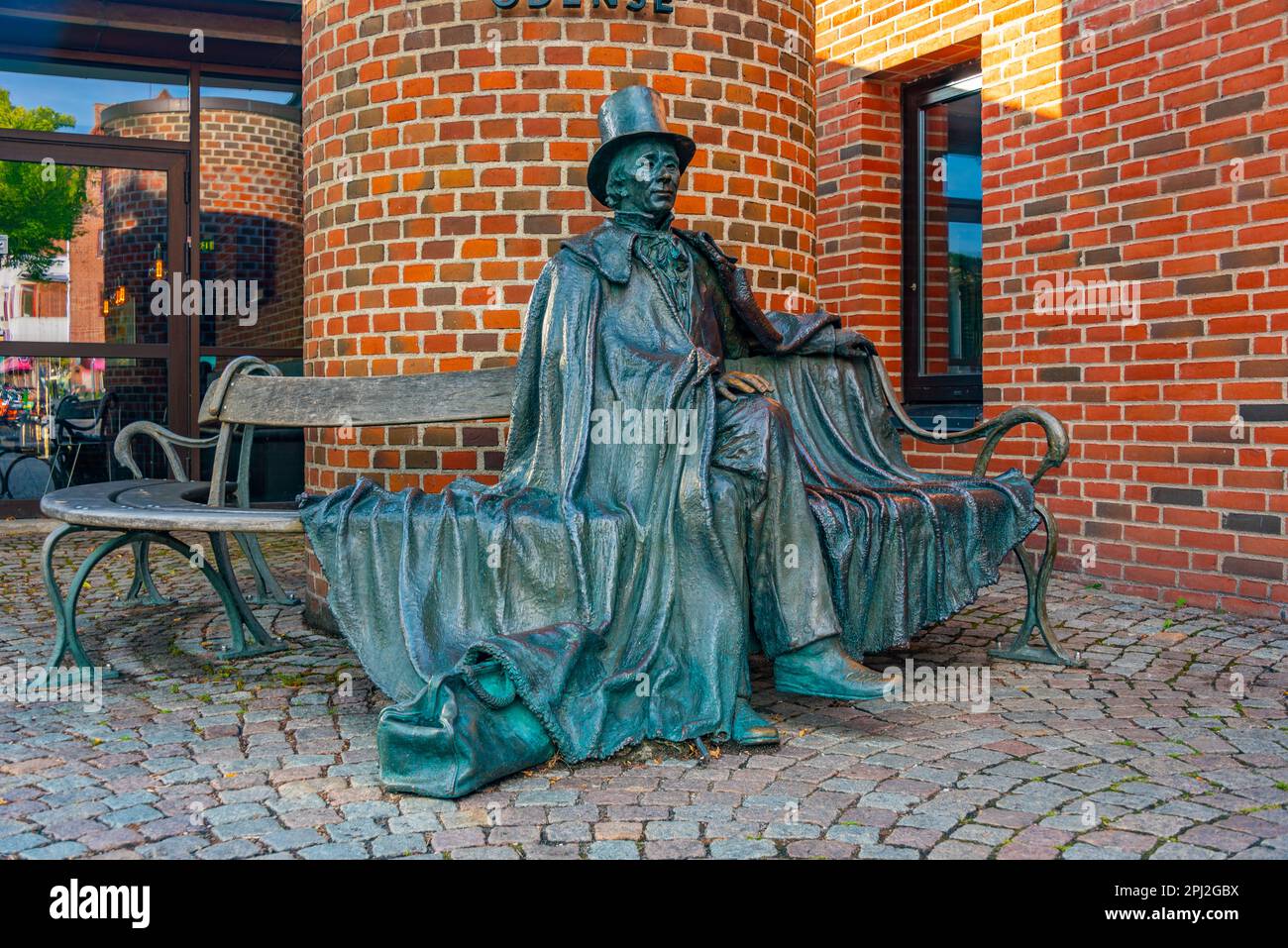 Odense, Denmark, June 19, 2022: Statue of Hans Christian Andersen in ...