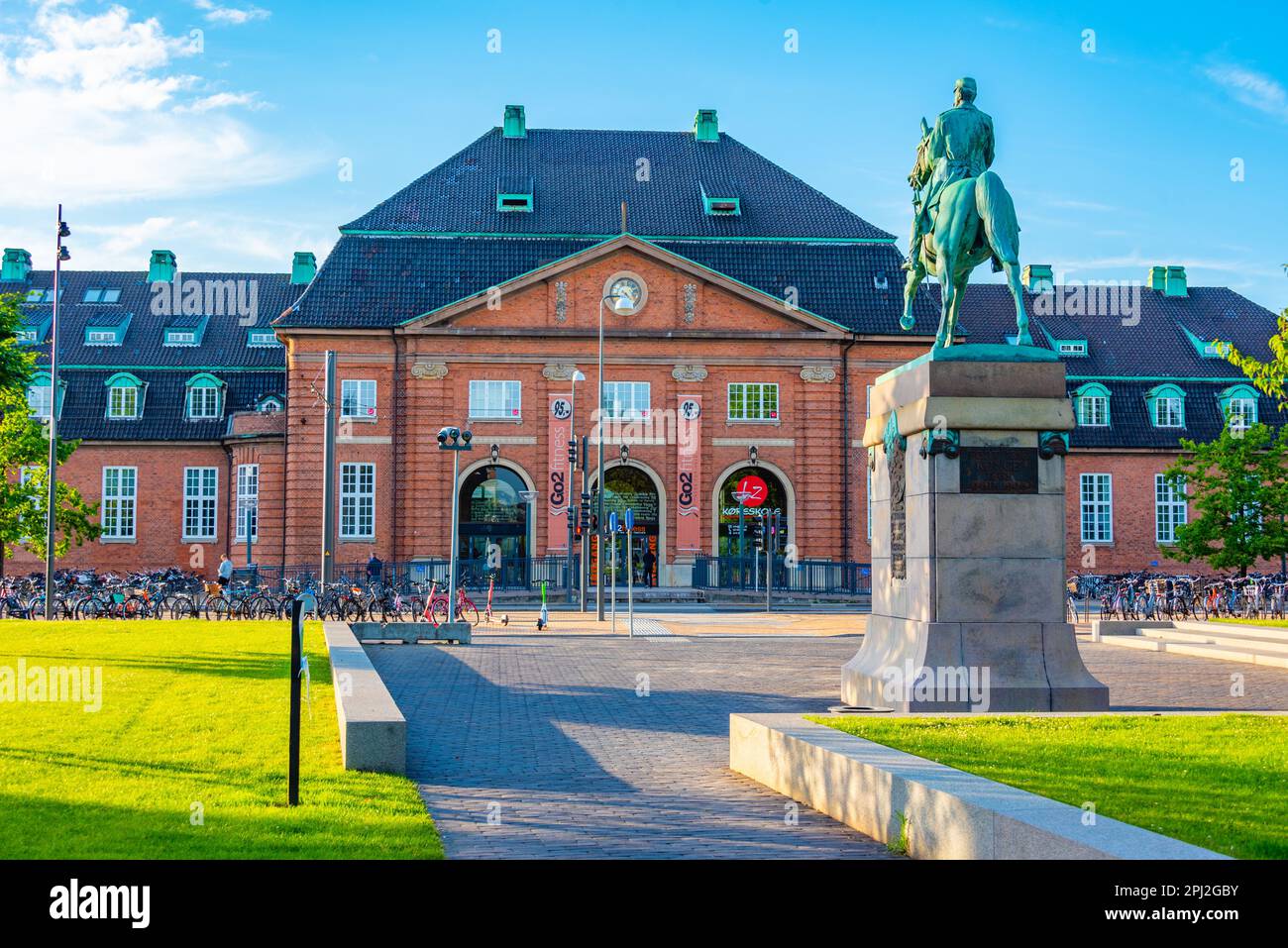 Odense, Denmark, June 19, 2022: View of Odense train station in Denmark ...